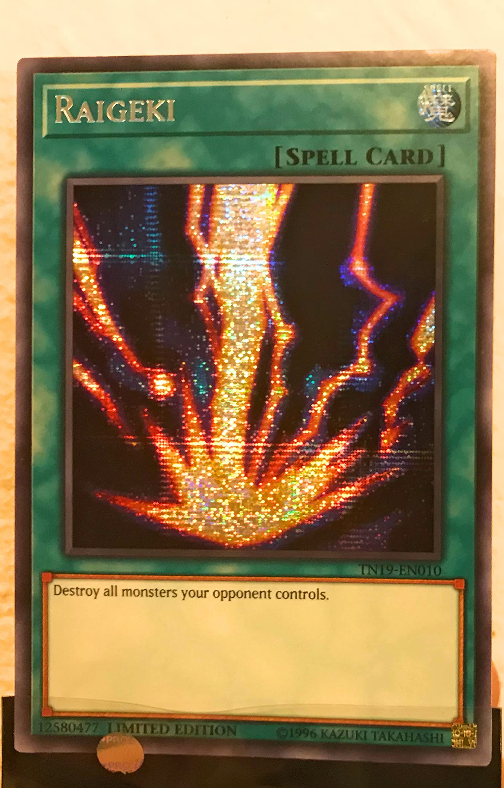 Raigeki - TN19-EN010 - Prismatic Secret Rare - Limited Edition