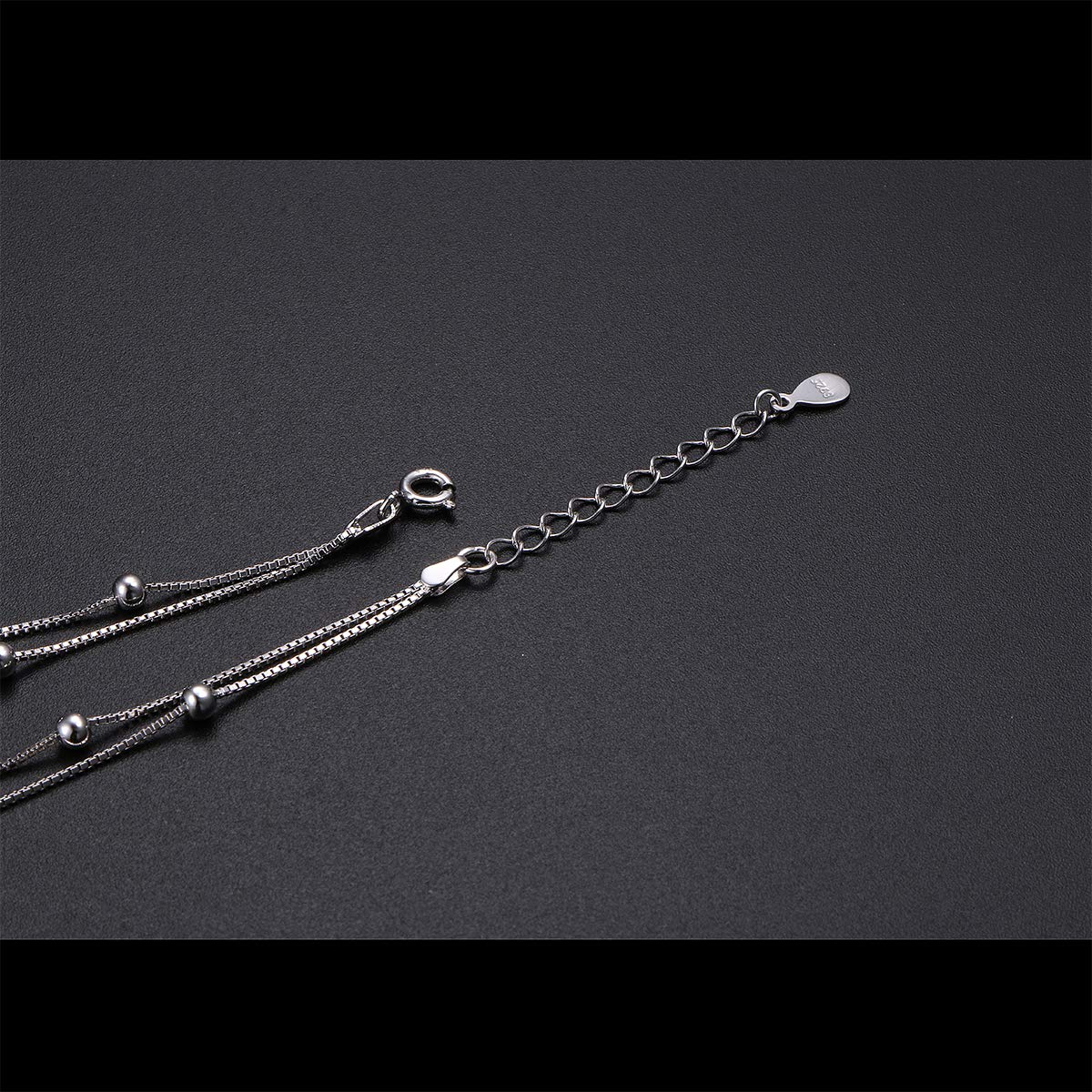 S925 Sterling Silver Jewelry Forever Love Heart Beads Double Chain Bracelet Friendship Adjustable Charm Bracelet Gift for Women