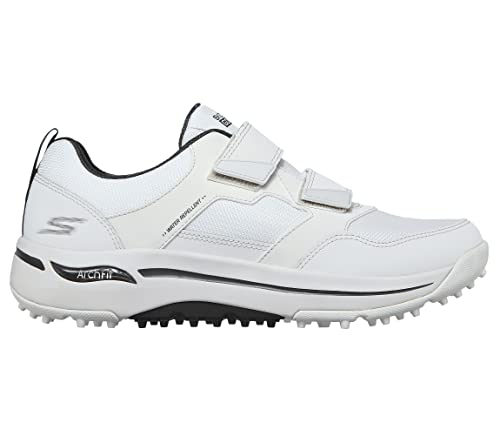 Skechers Men's Arch Fit Golf Shoe Sneaker, White/Navy 2 Strap, 11 Wide