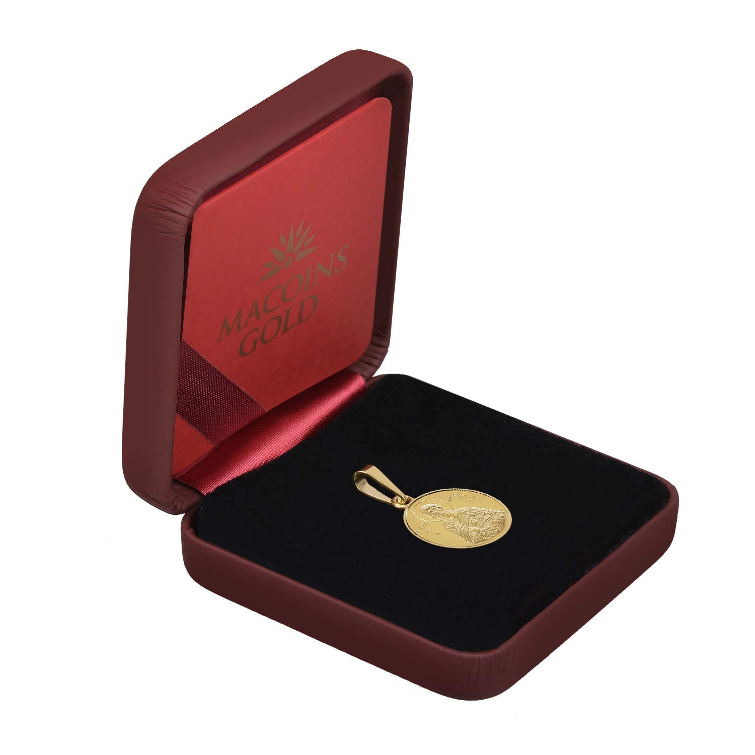 Saint Mary Magdalene 18ct Yellow Gold Medal Pendant Necklace 16 mm