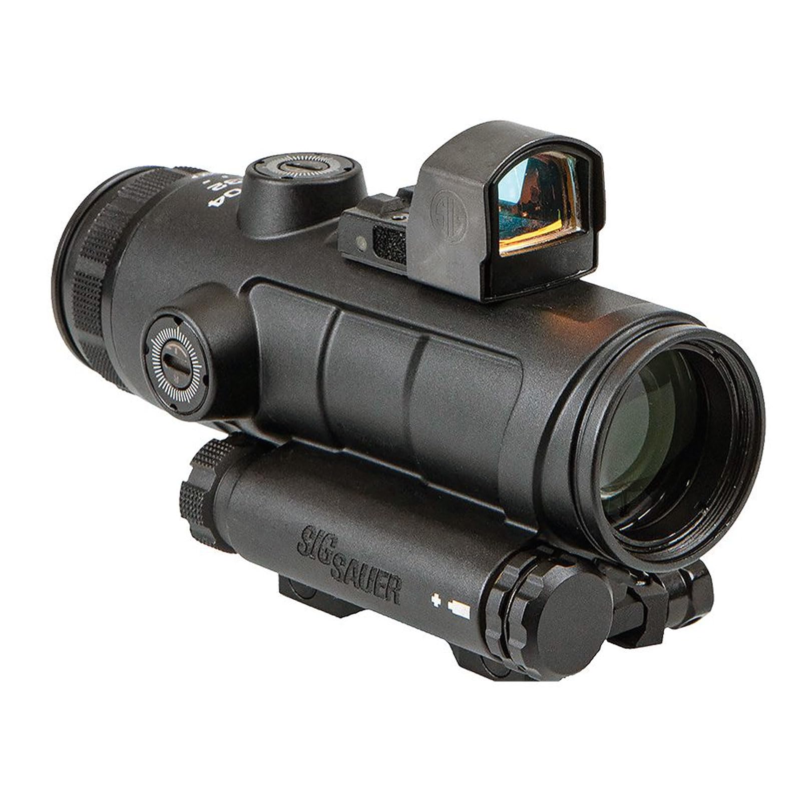 Sig Sauer BRAVO4 Battle Pack | Tactical Hunting Shooting Durable Waterproof Fogproof Illuminated 5.56/7.62 Horseshoe Dot Reticle 4X32MM Optic Sight | ROMEOZero Sight & Accessories Included