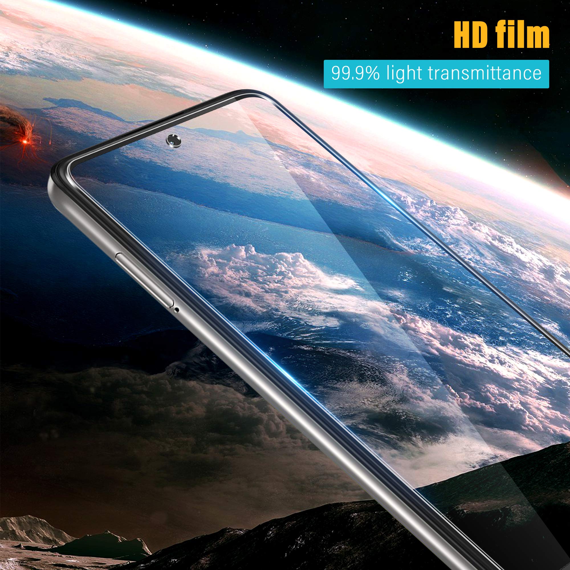 UniqueMe [ 2+3 Pack Compatible with Motorola One 5G Ace Tempered Glass + Camera Lens Protector Screen Protector [Easy Installation][HD Clear][9H Hardness]【Not for Moto G 5G/One 5G/One 5G UW】