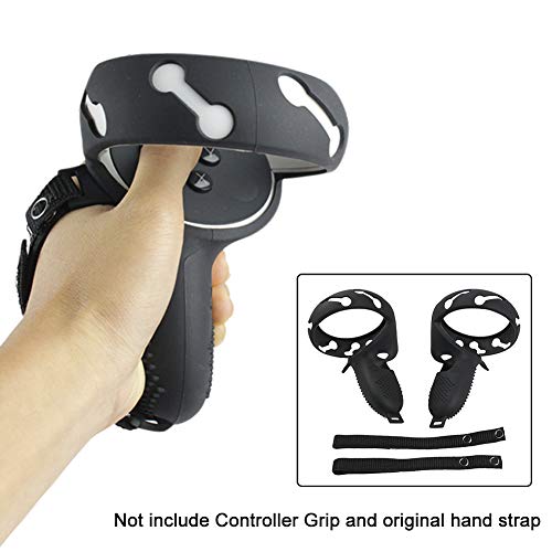 Touch Controller Grip Cove Case for Oculus Quest 2, Anti-Throw Handle Protective Sleeve with Controller Cover and Knuckle Strap(Gray White)