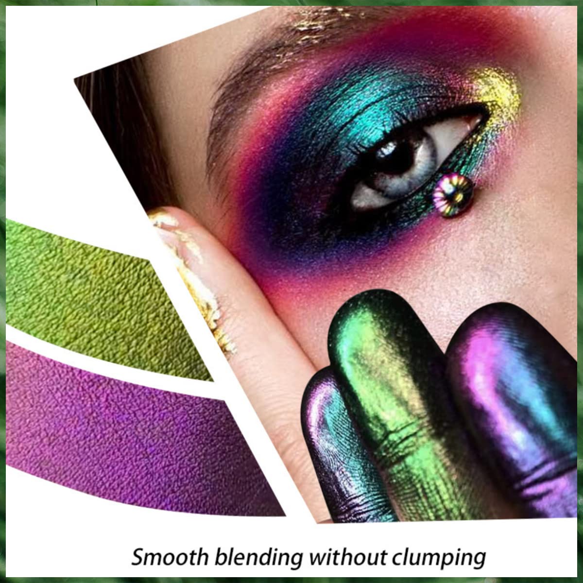 ONarisae chrome eyeshadow chameleon liquid eyeshadows highly pigmented shiny eye make up holographic glow liquid eyeshadow(metallic blue)