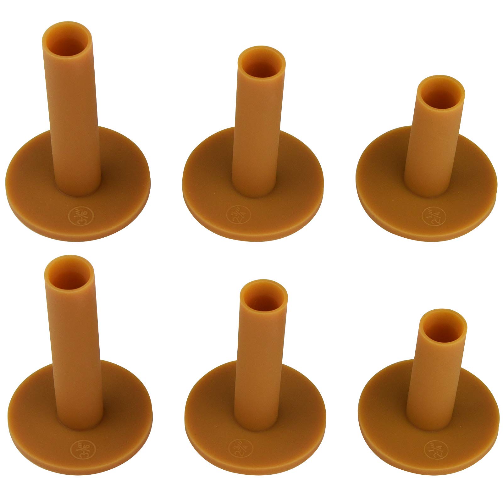 tiggell Golf Tees, 6pcs Rubber Tee Holders in 3 Sizes for Outdoor Sports Practice