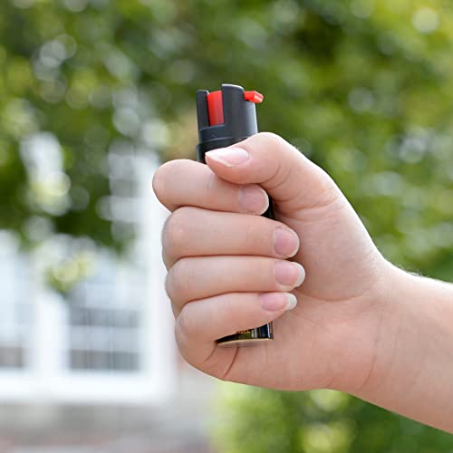SABRE Advanced Pepper Spray for Self Defense, 3-in-1 Formula with Maximum Strength Pepper Spray, CS Military Tear Gas, UV Marking Dye, Fast Access Easy Carry Belt Clip, 35 Bursts, 0.67 fl oz, 2 Pack