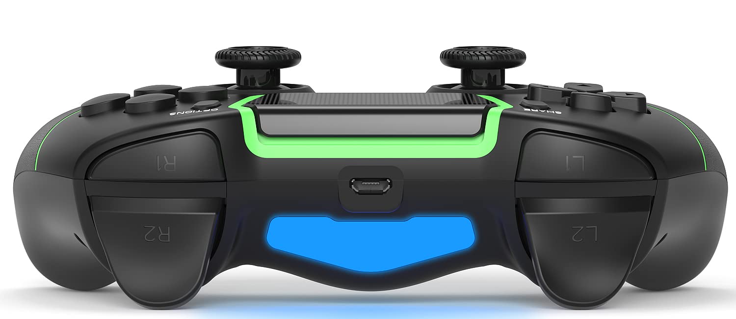 Wireless Controller for P4, Ibotomo Gamepad Remote Joystick for P4/Pro/Slim Game Console with 1200m-A Rechargeable Battery, Double Vibration and Audio Function