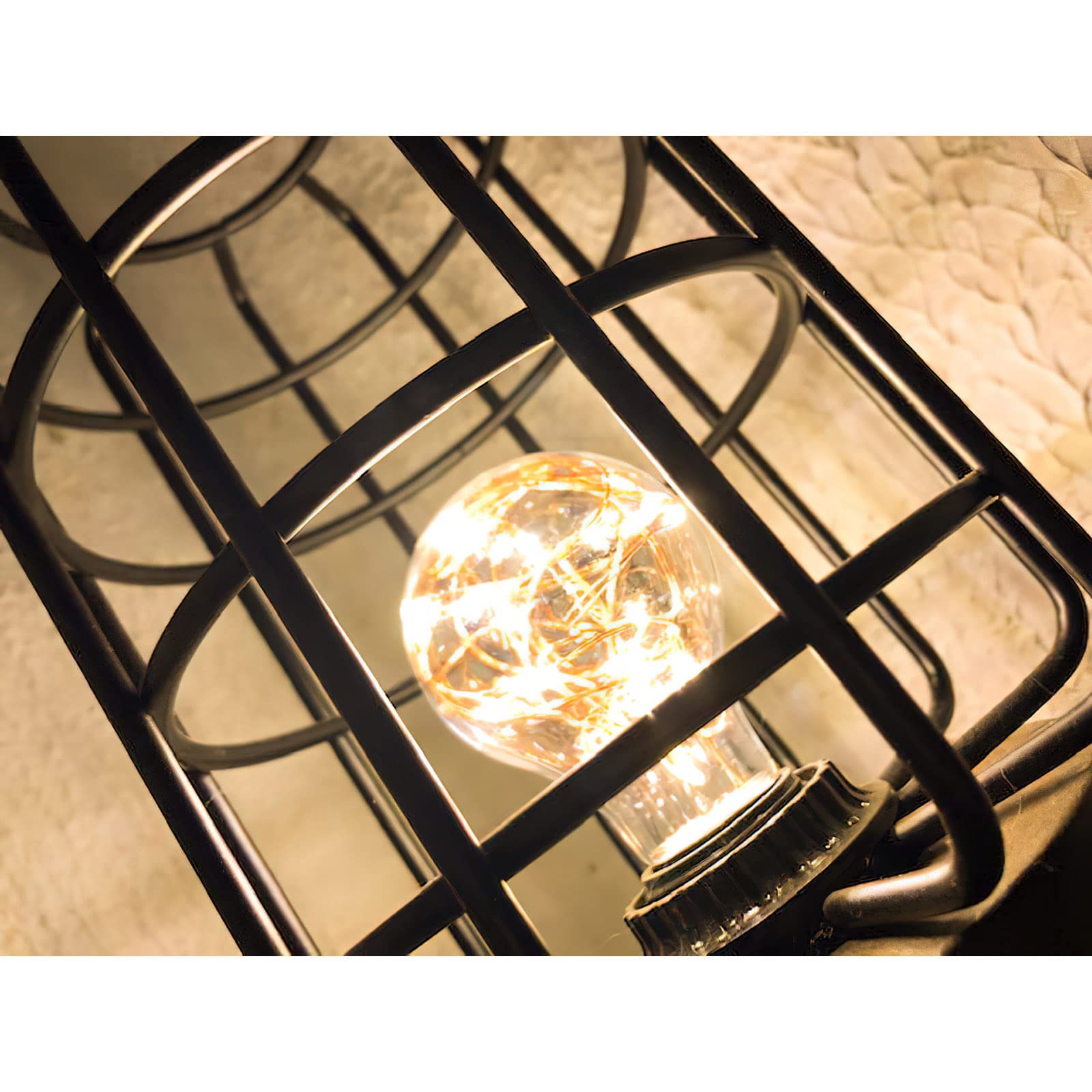 Tonitre LED Decorative Fairy Lights Bulb, 2W Starry Light Warm White Filaments A19 Bulbs, 15W Equivalent Copper Wire String Lights for Pendant Light Fixtures, Living Room, Christmas, Wedding, 2 Pack