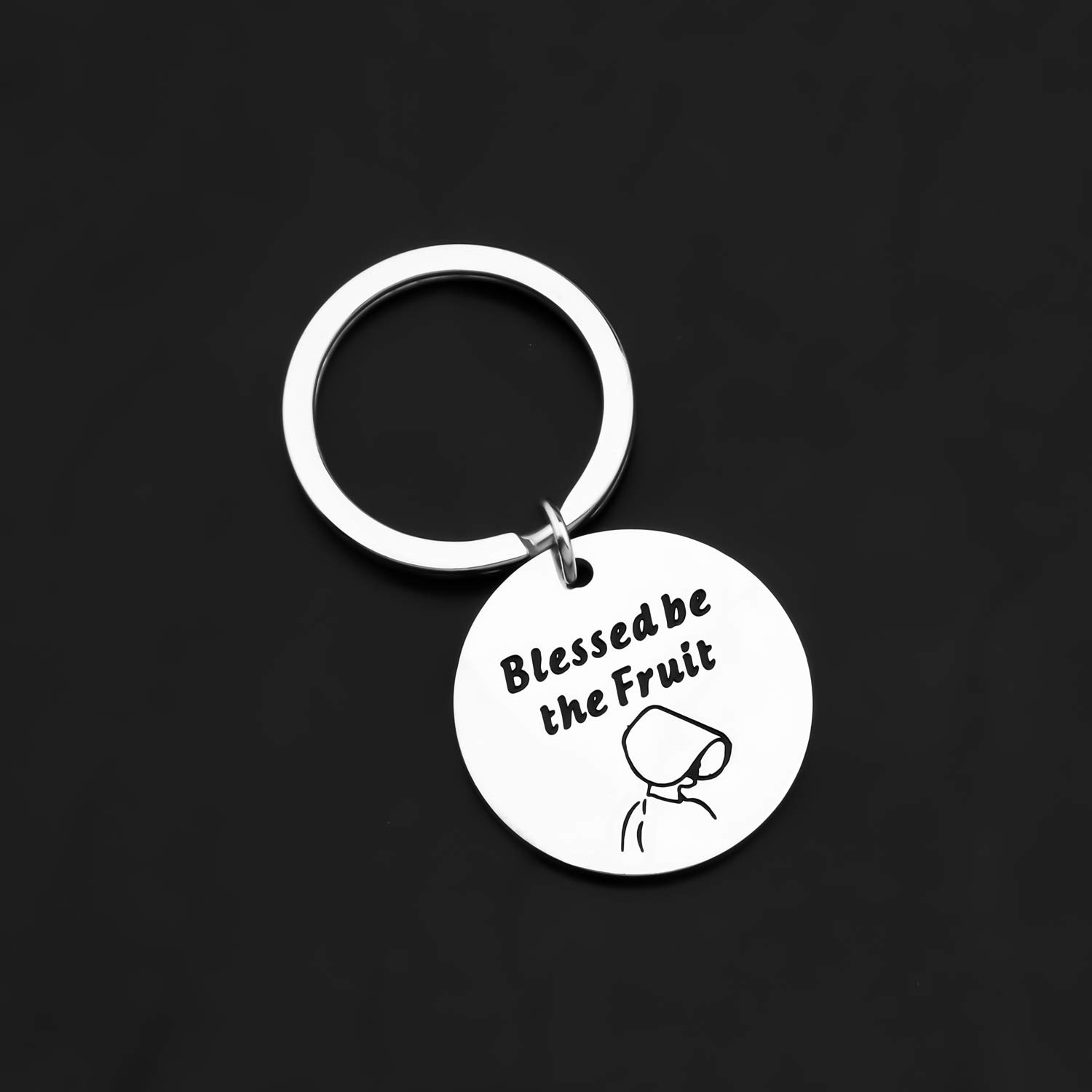 TIIMG Feminism Keychain Blessed Be The Fruit Quote Gift Feminist Jewelry Women Gift (Blessed be the Fruit)