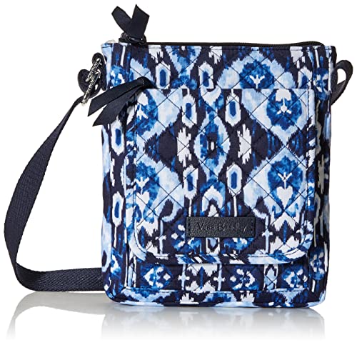 Vera Bradley Women's Cotton Mini Hipster Crossbody Purse With RFID Protection, Ikat Island, One Size