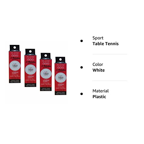 NITTAKU 3-Stars Premium 40+ Table Tennis Ball (Pack of 12 Balls)