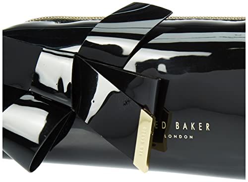 Ted Baker Women's Nikara Vinyl Bow Pencil Case, One Size, Black