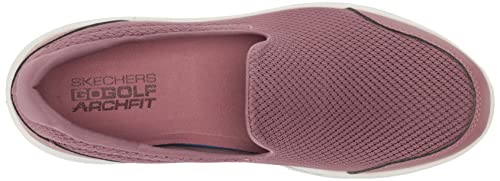 Skechers Women's Arch Walk Relaxed Fit Slip On Golf Shoe Sneaker, Mauve, 5.5