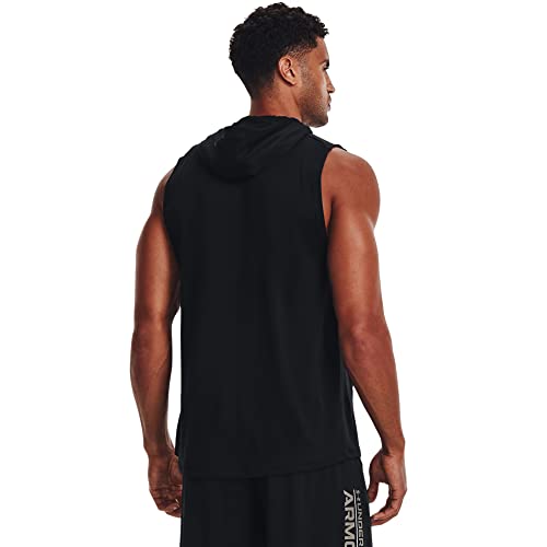 Under Armour Men's Tech Sleeveless Hoodie, Black (001)/Onyx White, X-Large