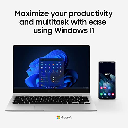 SAMSUNG Galaxy Book Pro 360 5G Intel Laptop Computer 13.3" AMOLED Screen Intel Core i5 Processor 8GB Memory 256GB SSD Long-Lasting Battery, Mystic Silver