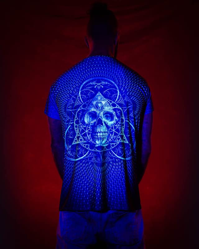 Sykadelic Dreams Trippy T-Shirt | Psychedelic Shirt for Men | 3D Shirts | Blacklight Reactive Rave T-Shirt | Graphic Tees