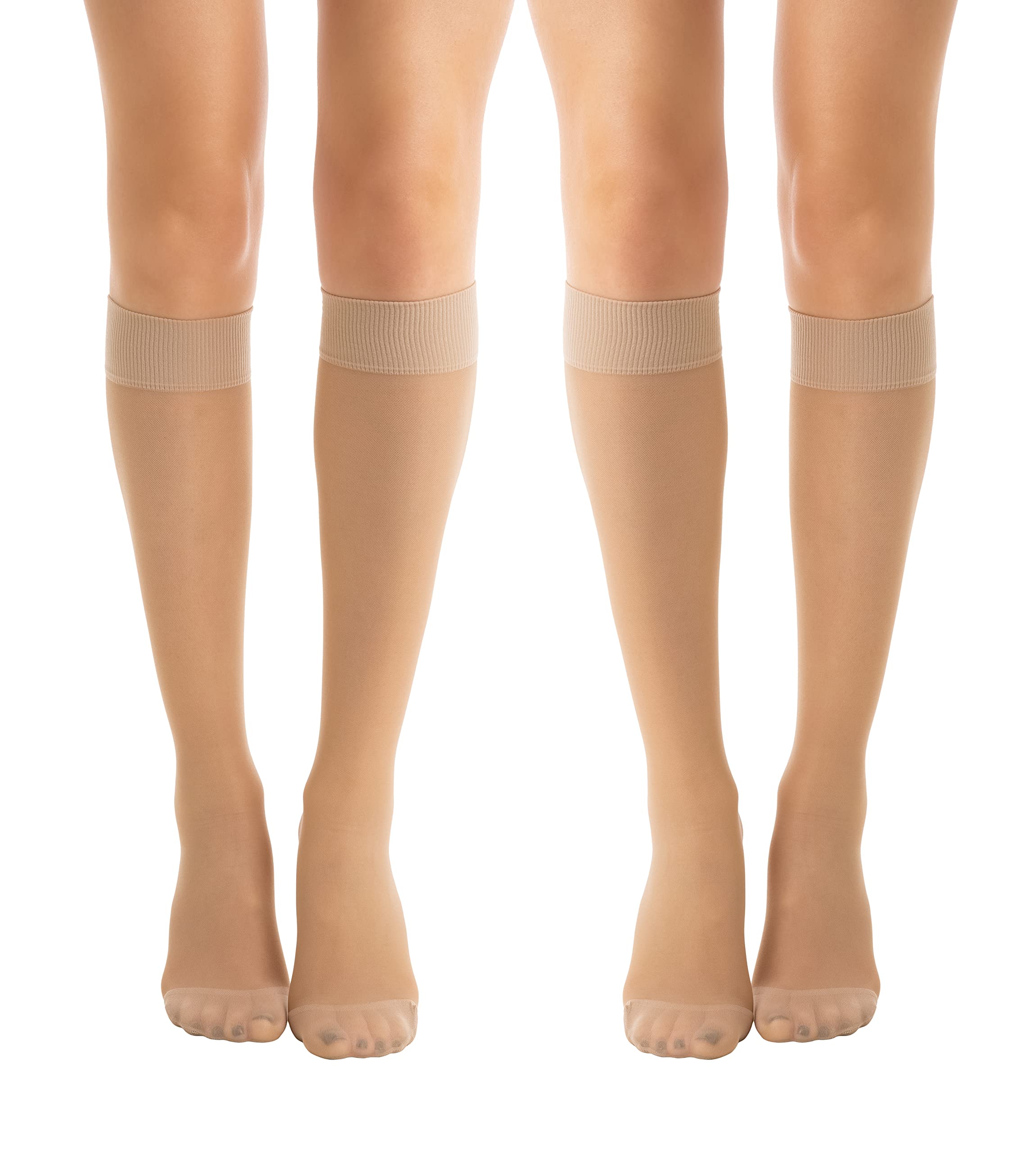 Relaxsan Basic 850P (2 Pairs - Skin 3/L) - firm support knee high socks PLUS 20-30 mmHg, 100% Made in Italy