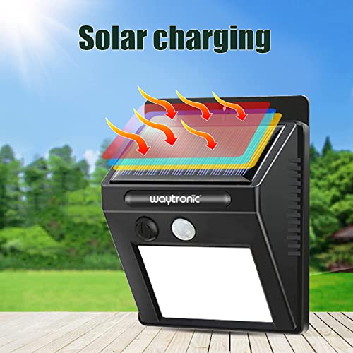 Solar Wireless Driveway Alarm Outdoor LED Light Waterproof Motion Sensor Alarm Detector Home Security Alarm System with Replaceable Voice for Garden Yard Fence Villa Barn Farm Deck
