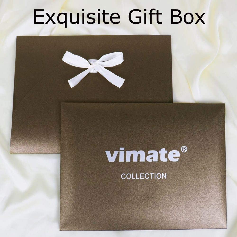 vimate Black Silk Head Scarf, Womens 35โโ Square 100% Mulberry Black Silk Scarf for Hair Wrapping at Night (035-Black)