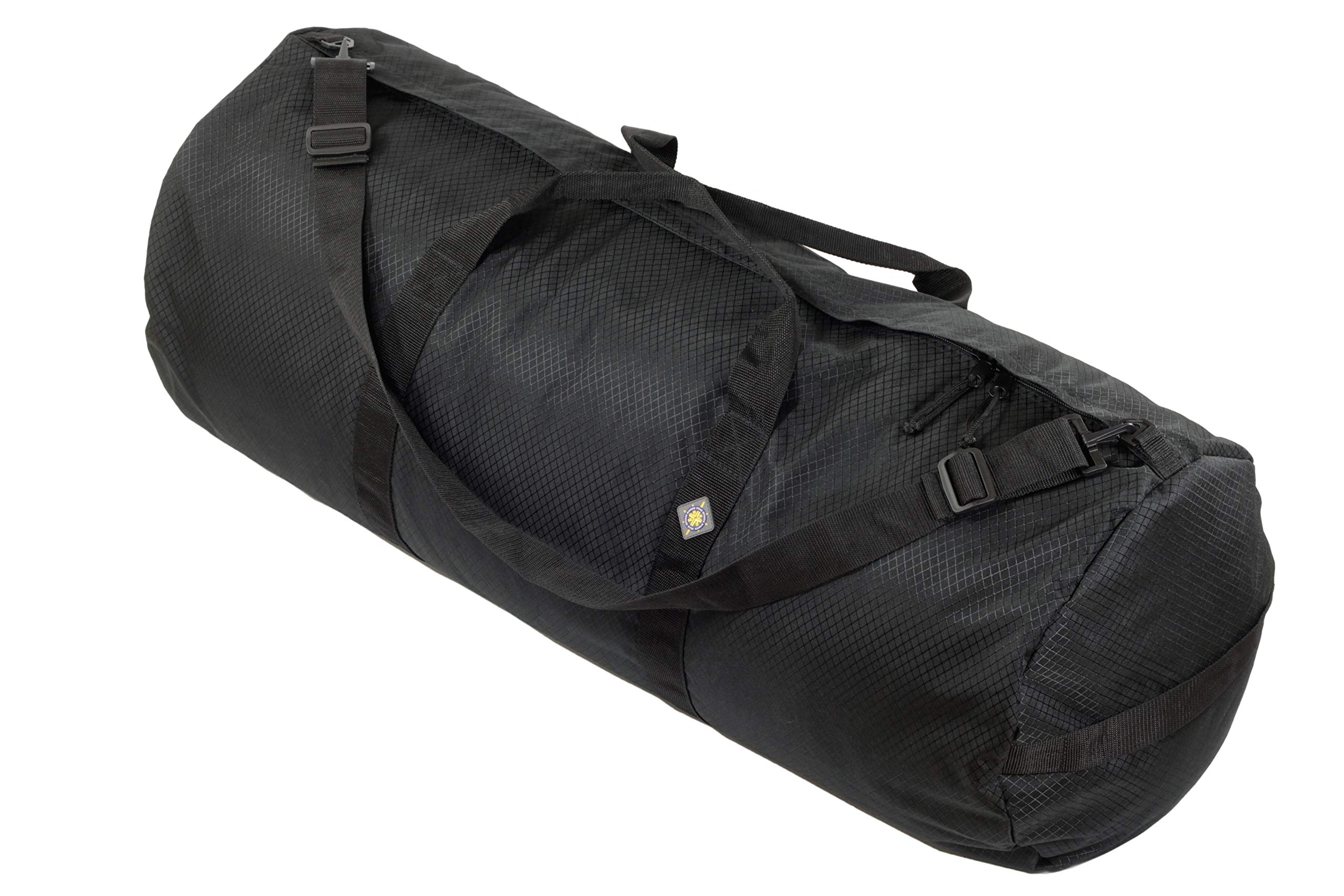 North Star Sports SD1842 Diamond Ripstop Standard Duffle Gear Bag 18"H x 18"W x 42"L, 175 Liter, Midnight Black Duffel Northstar Bags