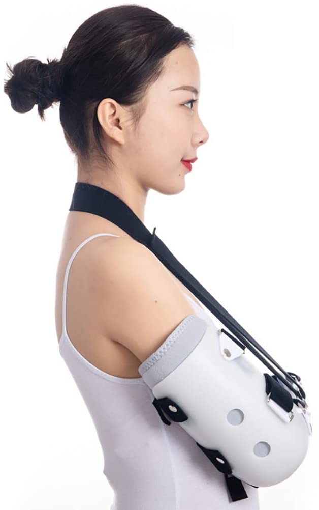 TSUSF Elbow Brace With Strap, Post OP Elbow Brace Stabilizer Splint Arm Orthosis Injury Recovery Support For Injury Recovery (Color : Right)