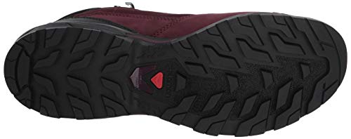 Salomon Outward Gore-TEX Hiking Boots for Women, Wine Tasting/Black/Quail, 5