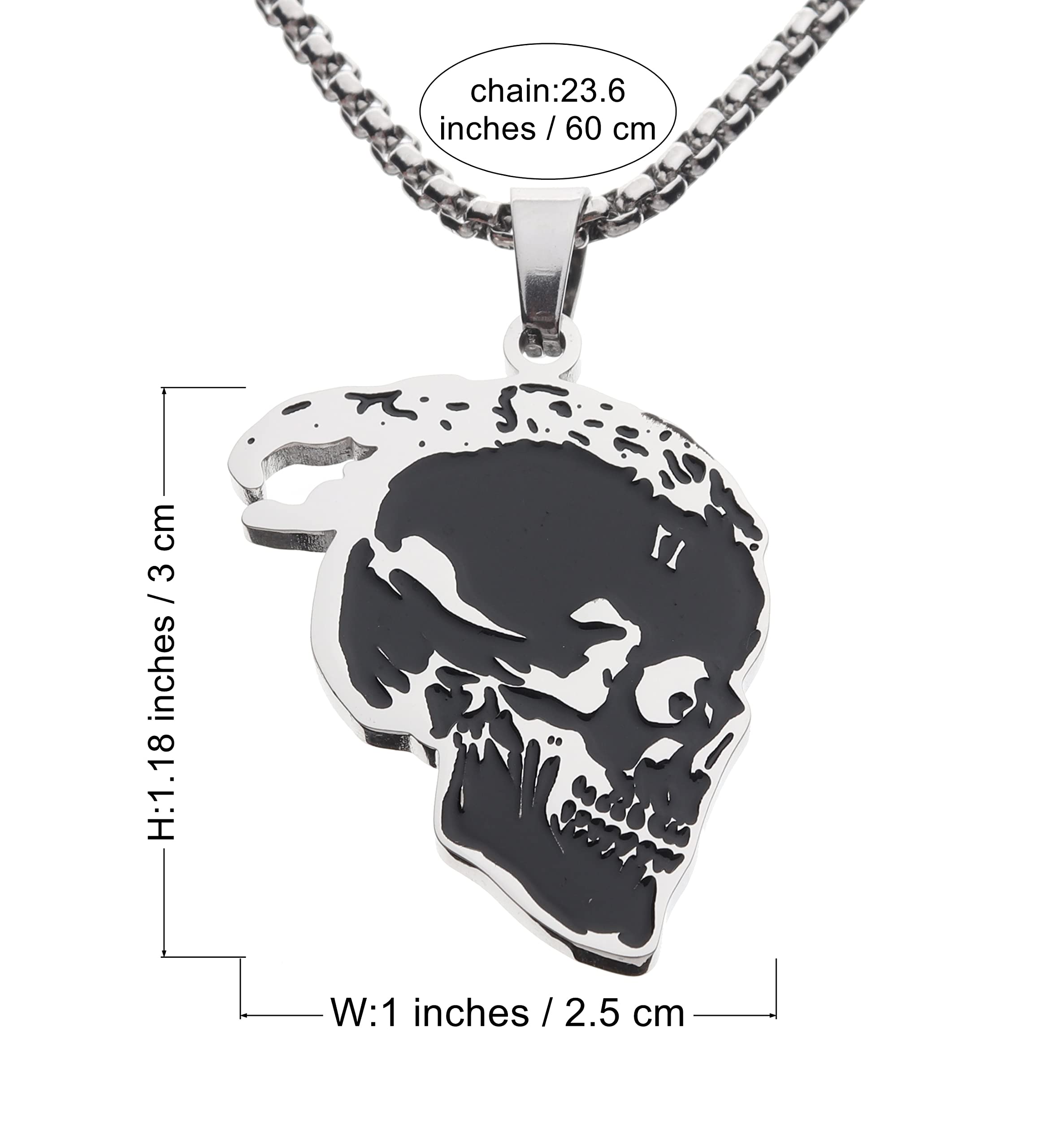 Ridetoxjx Rvg Xxx Hip Hop Rapper Pendant Chain Necklace (Skull)