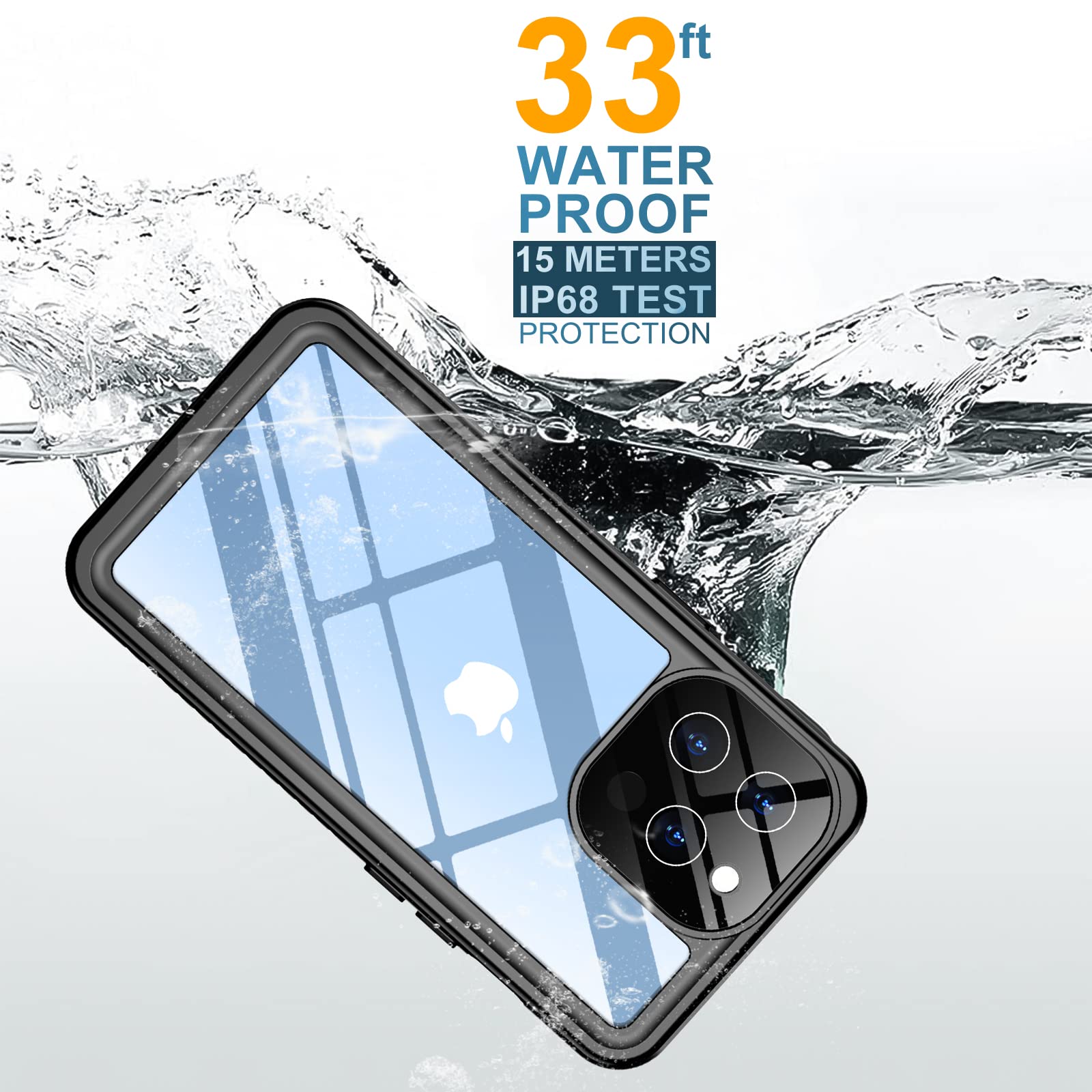 Temdan Compatible with iPhone 13 Pro Max Case Waterproof, Built in Screen Protector Full Body Rugged Heavy Duty Protection Anti-Scratch Shockproof Protective Case for iPhone 13 Pro Max 6.7 inch Teal