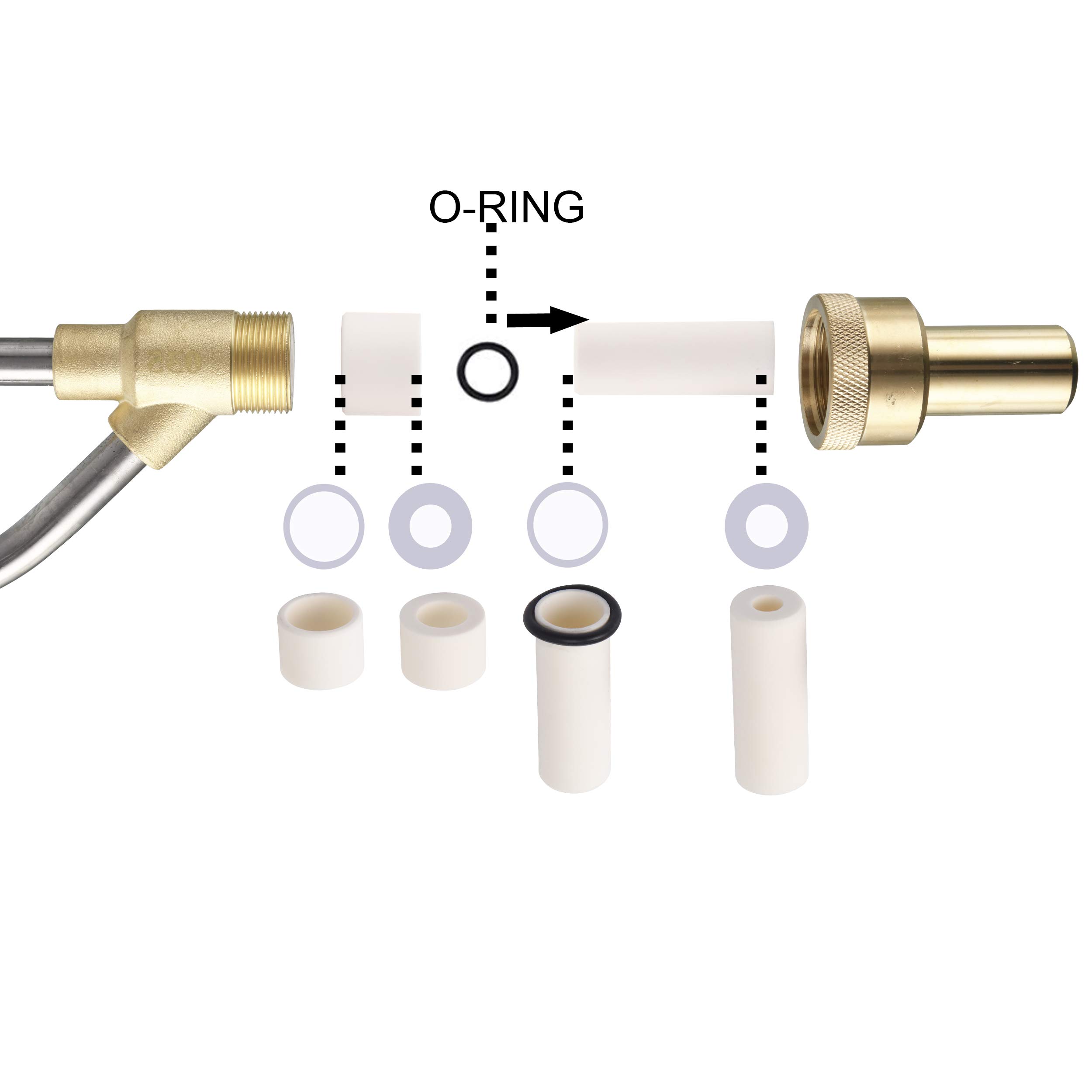 RIDGE WASHER Pressure Washer Sandblasting Kit, Wet Abrasive Sand Blaster Attachment, with Replacement Nozzle Tips, 1/4 Inch Quick Disconnect, 5000 PSI