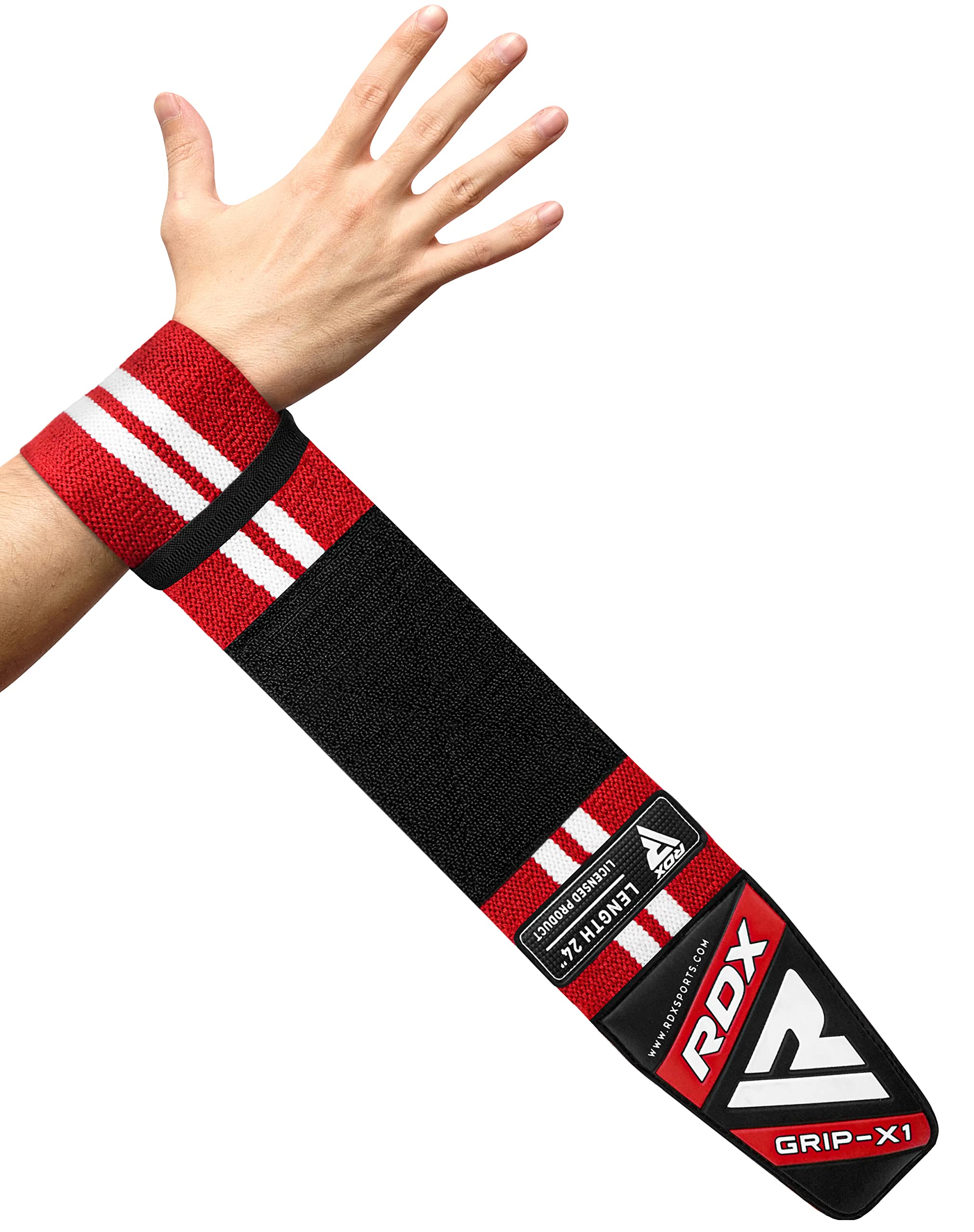 RDX Weight Lifting Wrist Support Wraps, 36” 24” 18” Professional Grade Elasticated Cotton Straps, Gym Fitness Workout Strength Training Bodybuilding Powerlifting Deadlifting Calisthenics, Men Women
