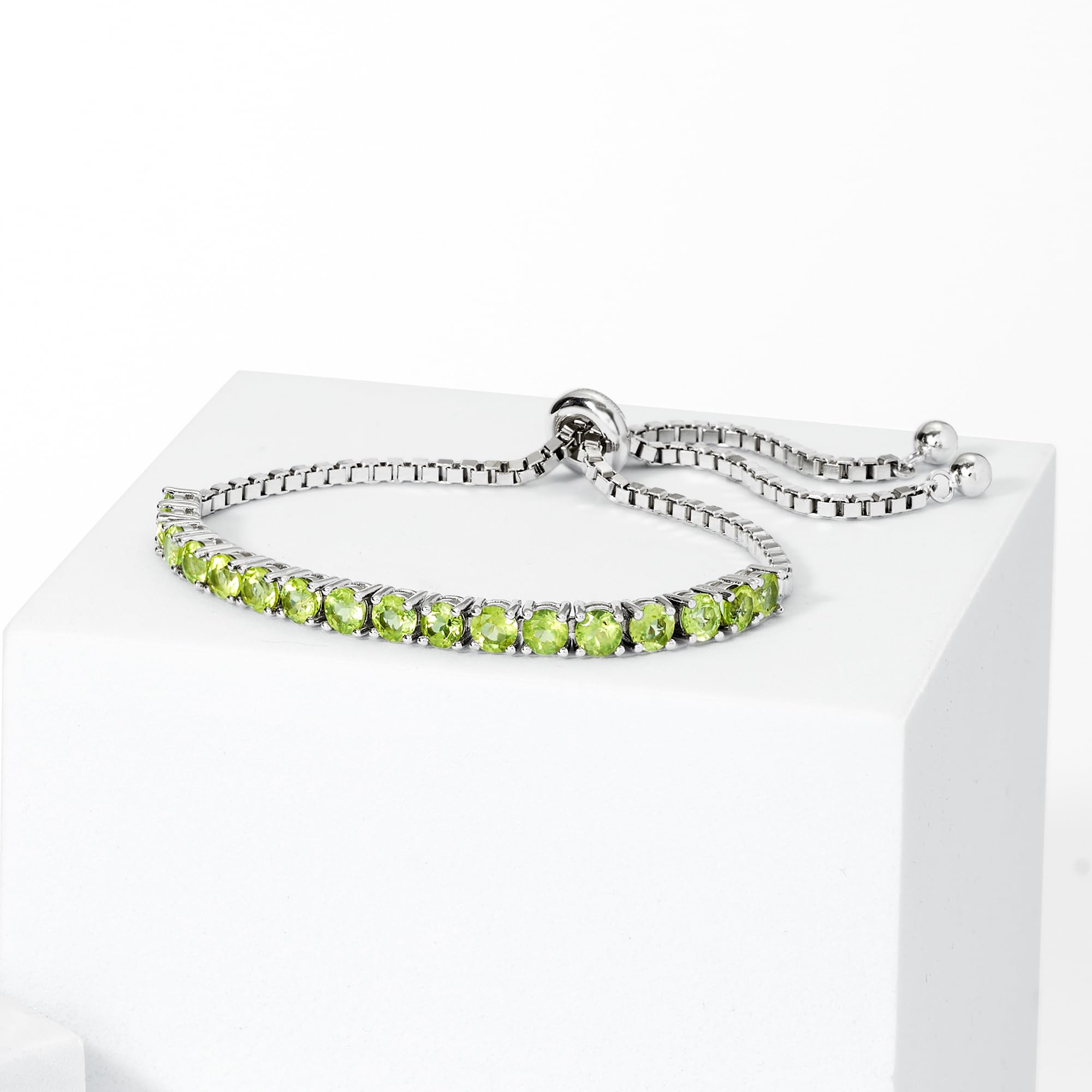 Ross-Simons 5.00 ct. t.w. Peridot Bolo Bracelet in Sterling Silver