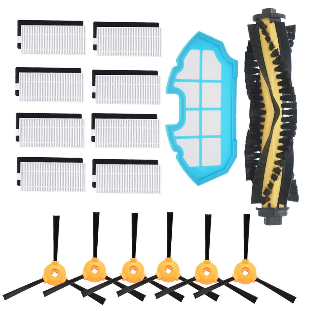 Replacement Parts Compatible with EcoVacs Deebot 500, N79,N79S, N79W, N79SE Robotics Vacuum Cleaner Kit (Pack of 16)