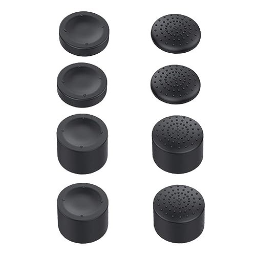 TiMOVO Cover for PS5 Controller, Anti-Slip Soft Silicone Cover Shock-Proof Anti-Scratch Case Protective Shell with 8 Thumb Grip Caps Fit PS5 Controller - Black