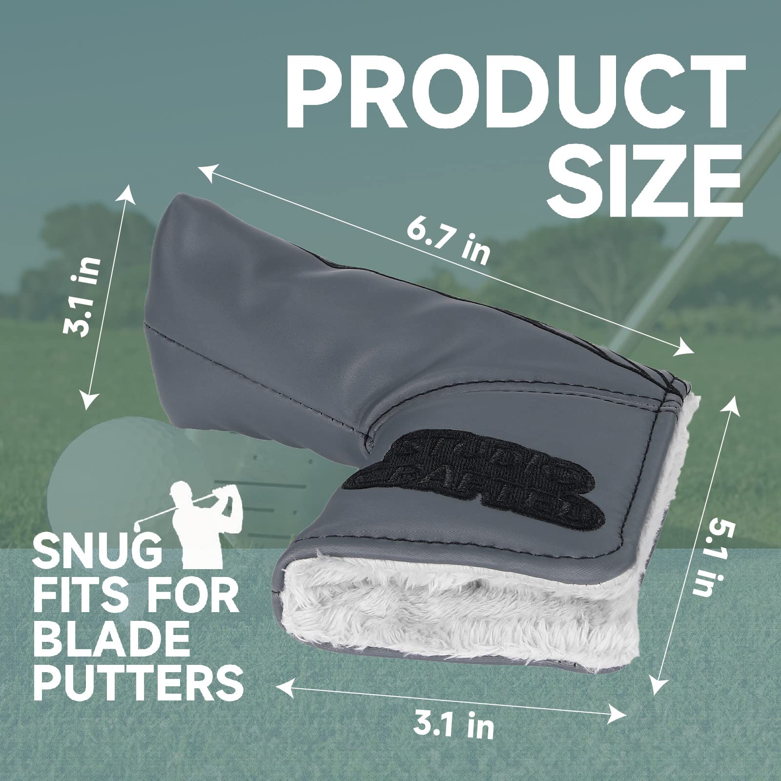 Studio Crafted Milled Putter Face Blade Golf Headcover Magnetic Closure for Scotty Newport Taylormade Spider Odyssey 2 Ball