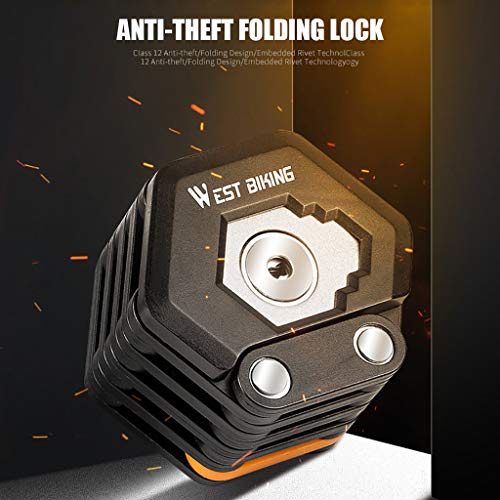 Zerlibeaful Bicycle Folding Security Anti- Lock Lock Strong 3 High Bicycle Leg Str Keys Bike Accessories Mountain Biking Gifts (Black, One Size)