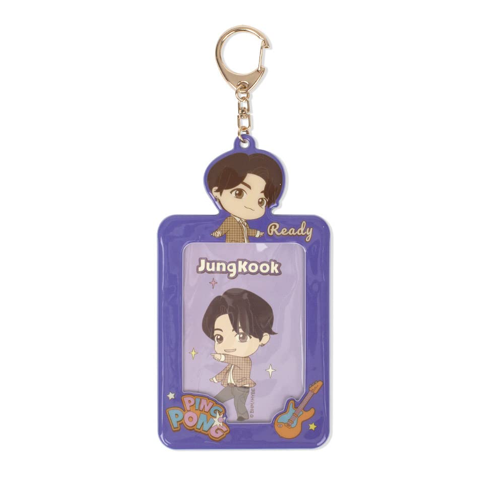 TinyTan BTS Dynamite Photo Card Key Holder, Keyring Key Chain Accesssories (JungKook)