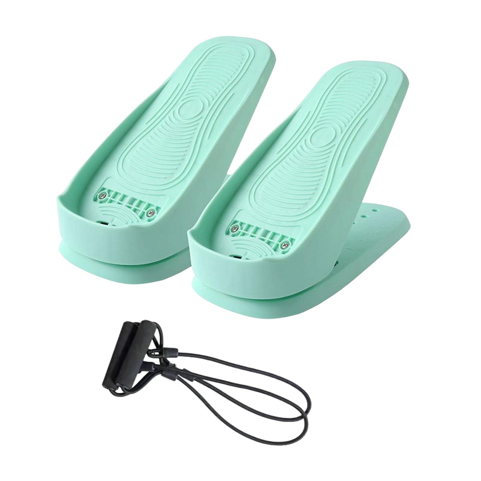 Tachiuwa Mini Stepper Stair Slant Board Foot Calf Stretcher with Resistance Band Foot Pedal for Exercise Workout, Green