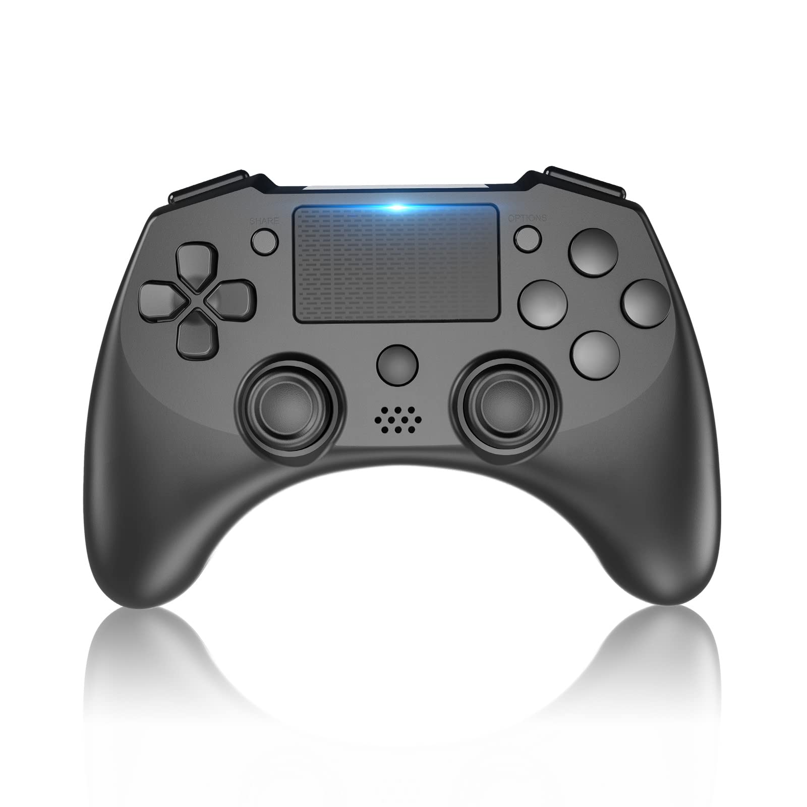 ZFY Wireless Controller Compatible with PS4/Slim/Pro/PC with 6-Axis Motion Sensor, PS4 Controller for Kids and Adults Black