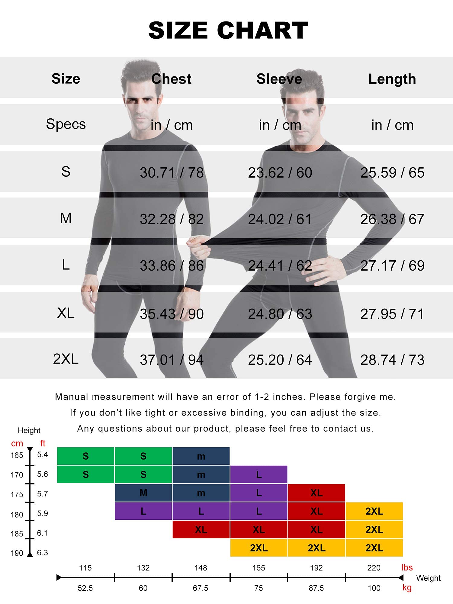 Sanke, 3 Pack Mens Compression Shirt Long Sleeve UV Protection Cooling Dry Fit Shirts Workout Baseball Undershirt, 3 Pack: White, Large