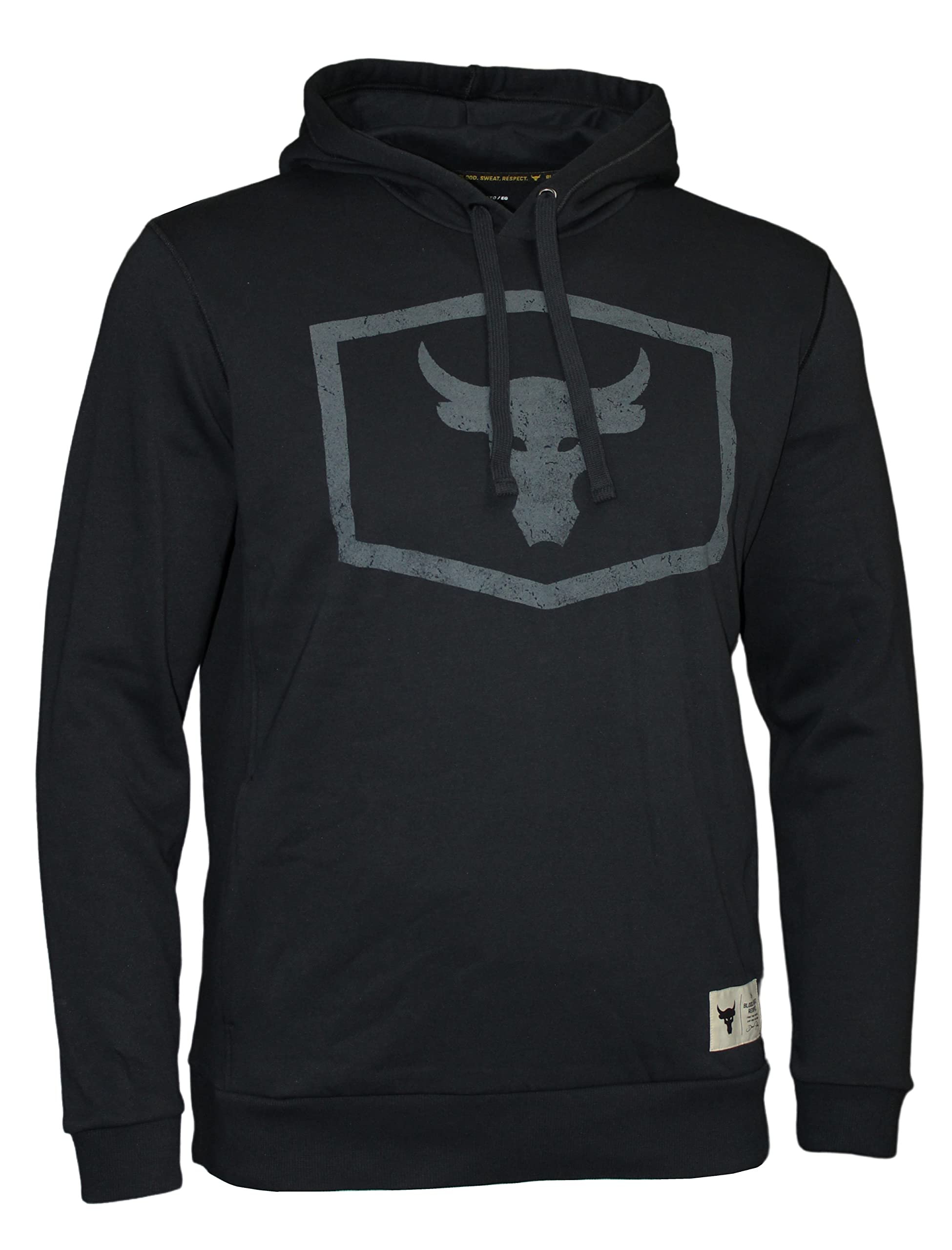 Under Armour Men's Project Rock Warm-up Hoodie Pullover 1369937 (Black 001, X-Large)