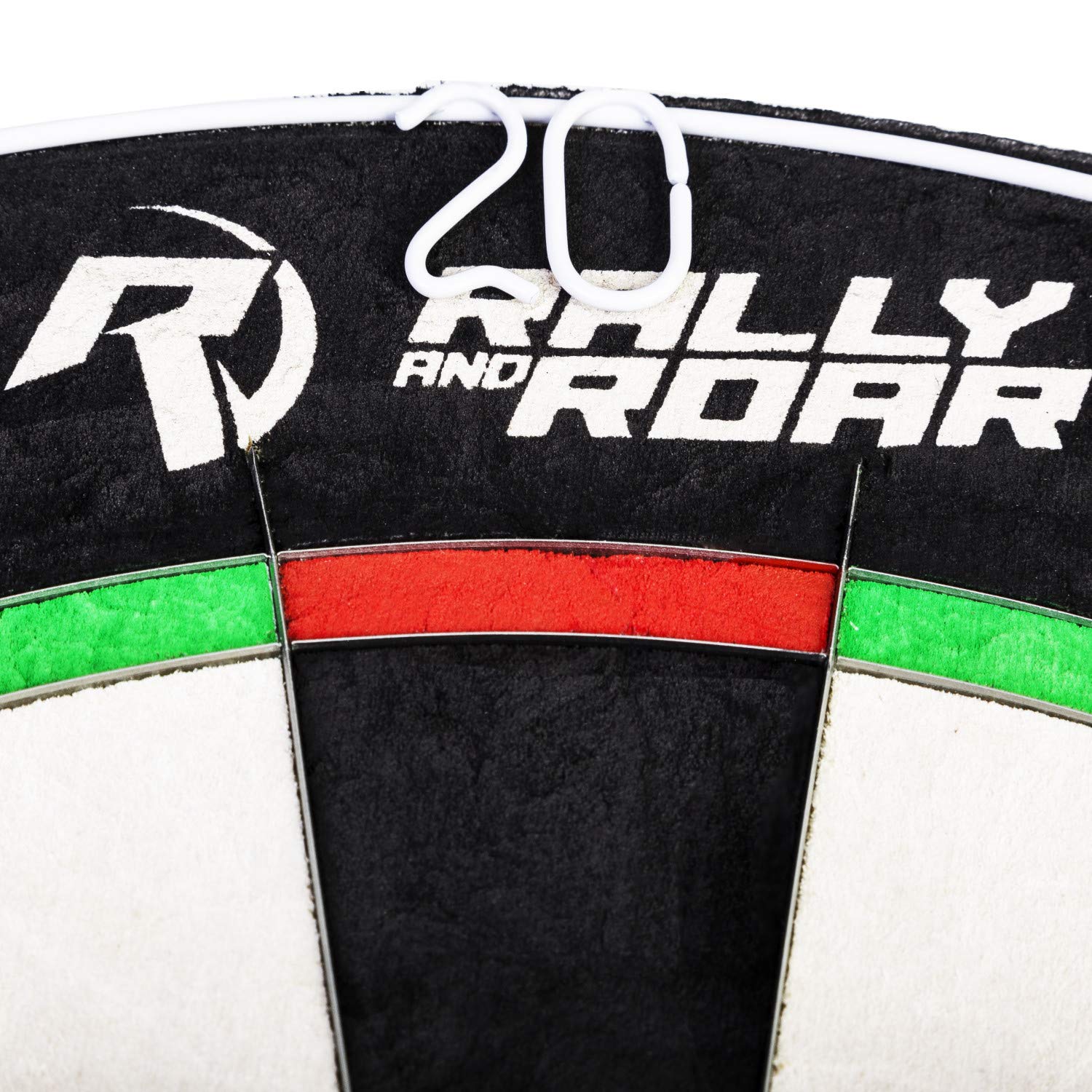 Rally and Roar 18" Standard Bristle Dartboard w/ Mounting Brackets, Self Healing, Galvanized Wiring