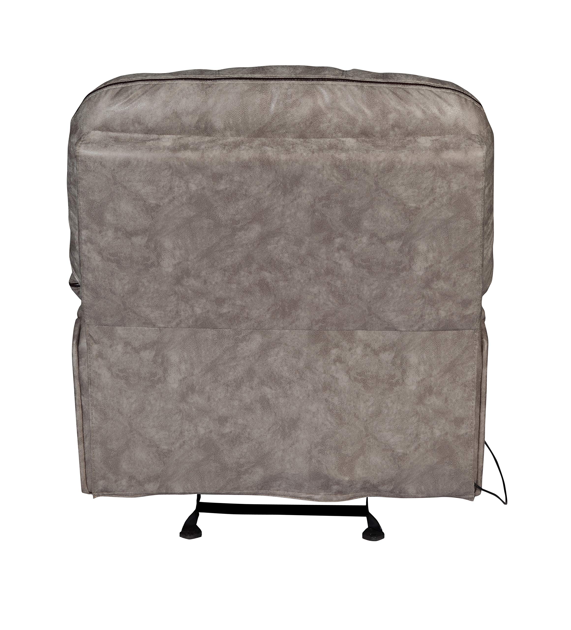Relaxzen Wesson Rocker Recliner with Massage and Heat, Gray