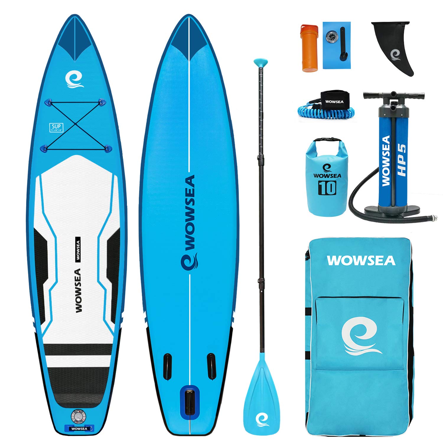 WOWSEA Flyfish F1 Inflatable Paddle Board, Durable and Stable Racing SUP Board, Surfing & Exploring Paddleboard with Accessories Kit, Nice Choice for Aquatic Exercise and Teaching