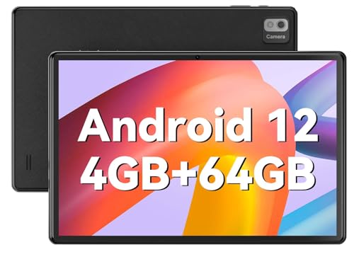 SGIN 10 inch Android 12 Tablet with 4GB RAM + 64GB ROM, MTK Octa-Core 2.0Ghz Processor, 1280 * 800 IPS HD Display, 2MP+5MP Dual Camera, 6000mAh, GPS, Dual Speaker, WiFi, Bluetooth 5.0