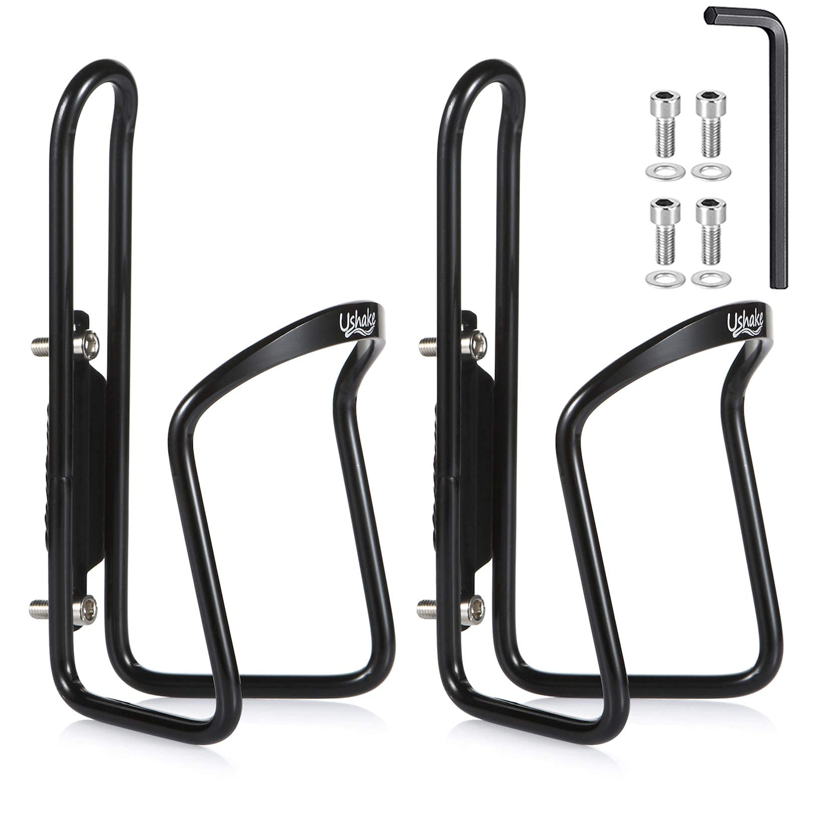 USHAKE Combination U Lock + Bike Water Bottle Cages