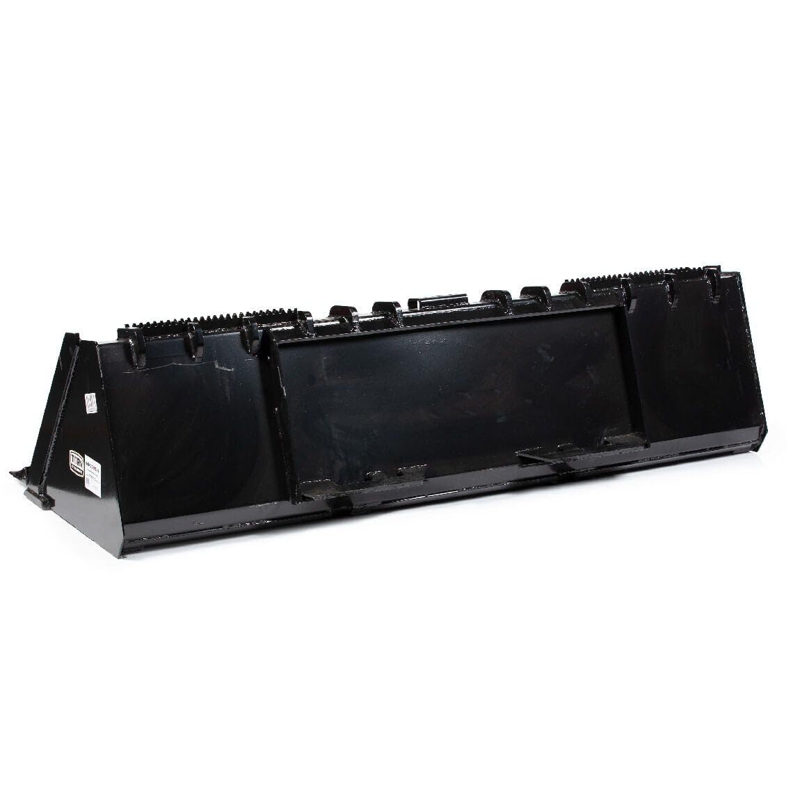 Titan Attachments 84" HD Skid Steer Dirt Bucket with Bolt-On Teeth, Rated 3,200 LB, Universal Quick Tach