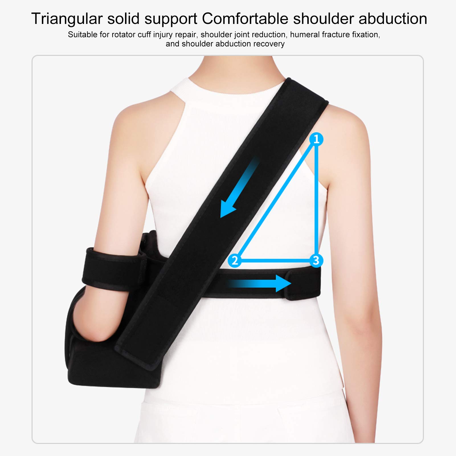 WNSC Broken Arm Brace, Portable Arm Sling Shoulder Brace, for Rotator Cuff Injury Repair Shoulder Joint Reduction