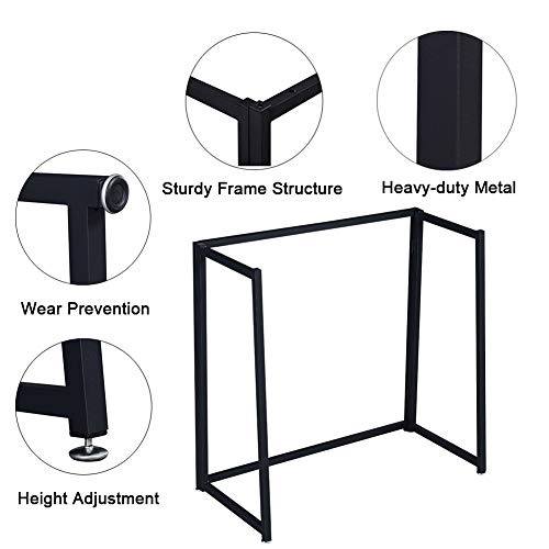 SUPERJARE 31.5 Inches Folding Computer Desk, Sturdy Home Office Desk for Small Space, Modern Simple Style Writing Table, Multipurpose Workstation - Retro Brown