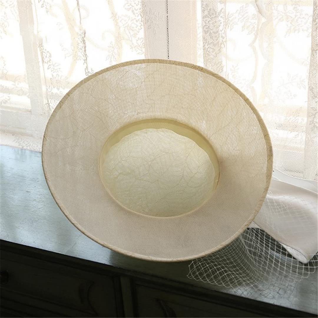 Vintage Wedding Jazz Hat Ladies White Lace Chic Veil Wedding Hat Wedding Headwear Accessories M56-58cm