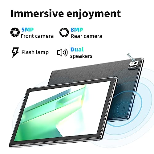 SGIN Android 12 Tablet, 8GB RAM 128GB ROM 10 Inch Tablets Computer with 1982 * 1200 HD IPS Screen, Octa-Core 2.0Ghz Processor, 8MP+5MP Camera, WiFi, Bluetooth, 6000mAh